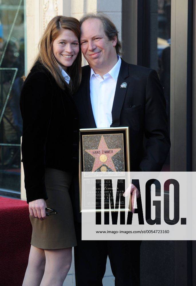 Composer Hans Zimmer poses with his wife Suzanna during an unveiling ...