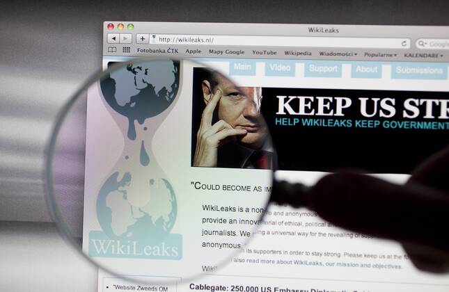 WikiLeaks web page