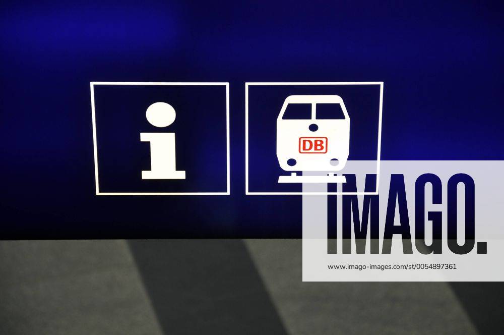 Piktogramm der Deutschen Bahn, Piktogramm, Bahnhof, Information, Zug, Bahn, DB, Deutsche
