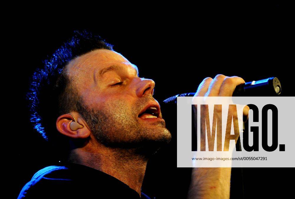 Marcus Meyn of German trio Camouflage performs live in Prague on