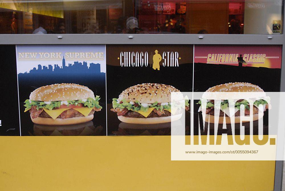 DENMARK COPENHAGEN _ McDonalds menu 25 March