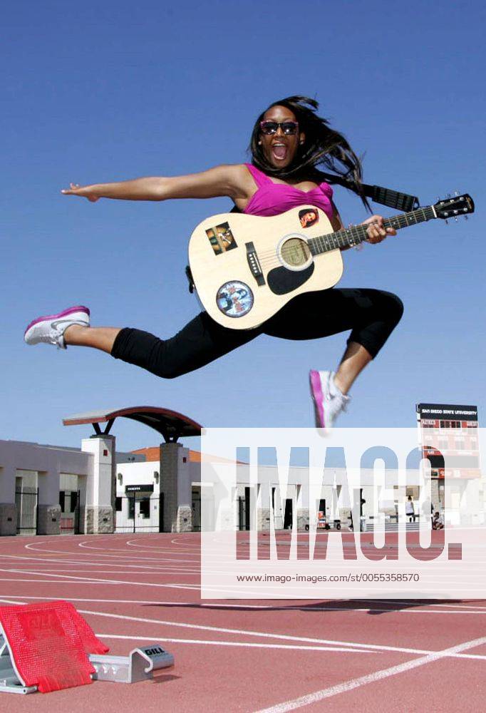 Mary Joyner, die 20jährige Tochter von Olympiasiegerin Florence ...