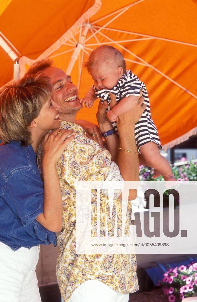 Ulrike Maier mit Ehemann David Dimitri und Tochter Naomi