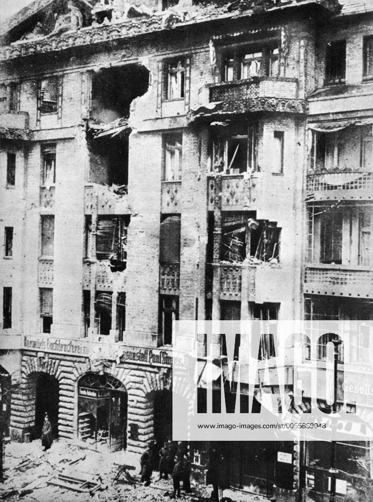 Revolution in Berlin , Germany . Destruction of the building of the ...