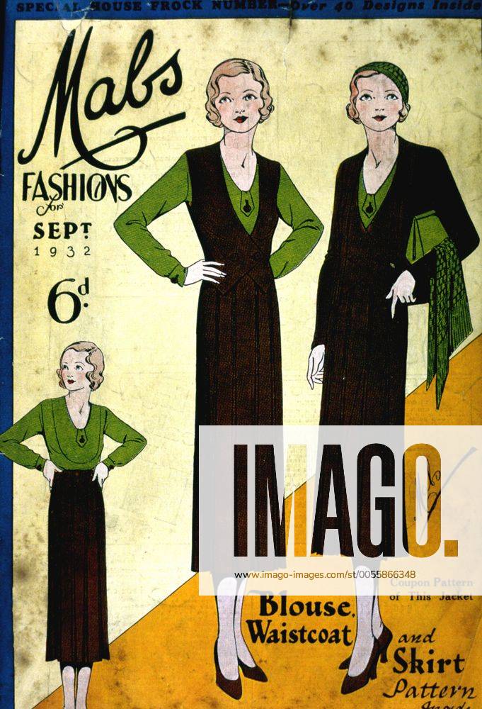 Front Cover of Mabs Fashion for September 1932 Mabs Fashion all with ...