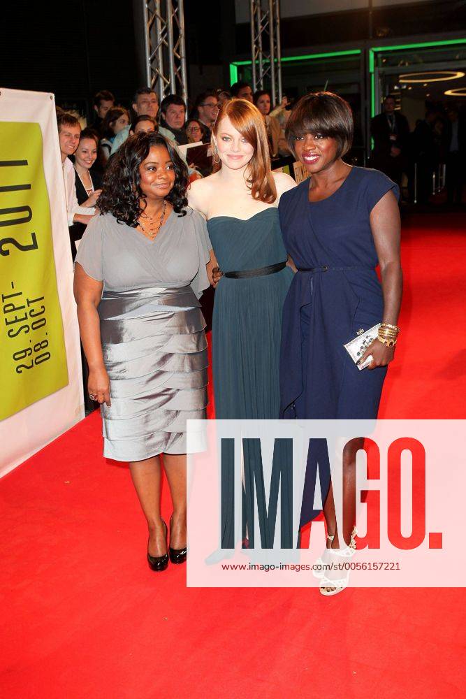 Octavia Spencer, Emma Stone und Viola Davis bei der The Help Kino Premiere am 7.10.2011 in Hamburg