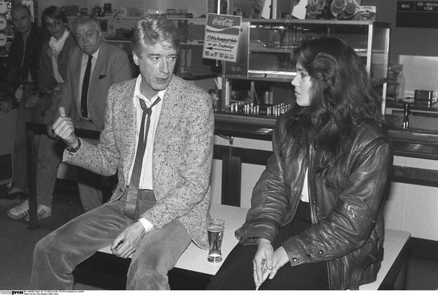 Rudi Carrell, Tina Riegel 12 83 stroe Rudi Carrell mit Tina Riegel in ...