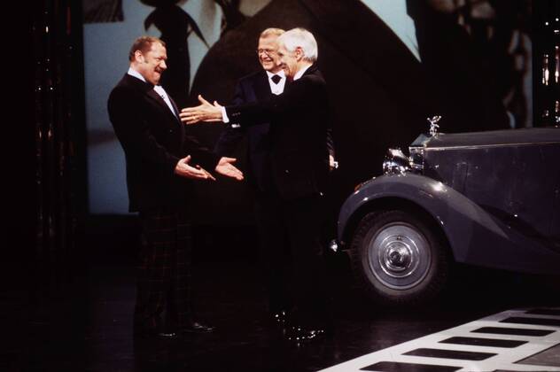 75 Jahre Bavaria v.li.: Wolfgang Völz, Gerhard Schmitt-Thiel und Lukas ...