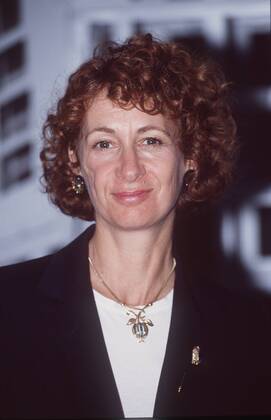 Joy Fielding 10 95 am Autor Frau rothaarig Locken leger Jacke schwarz ...