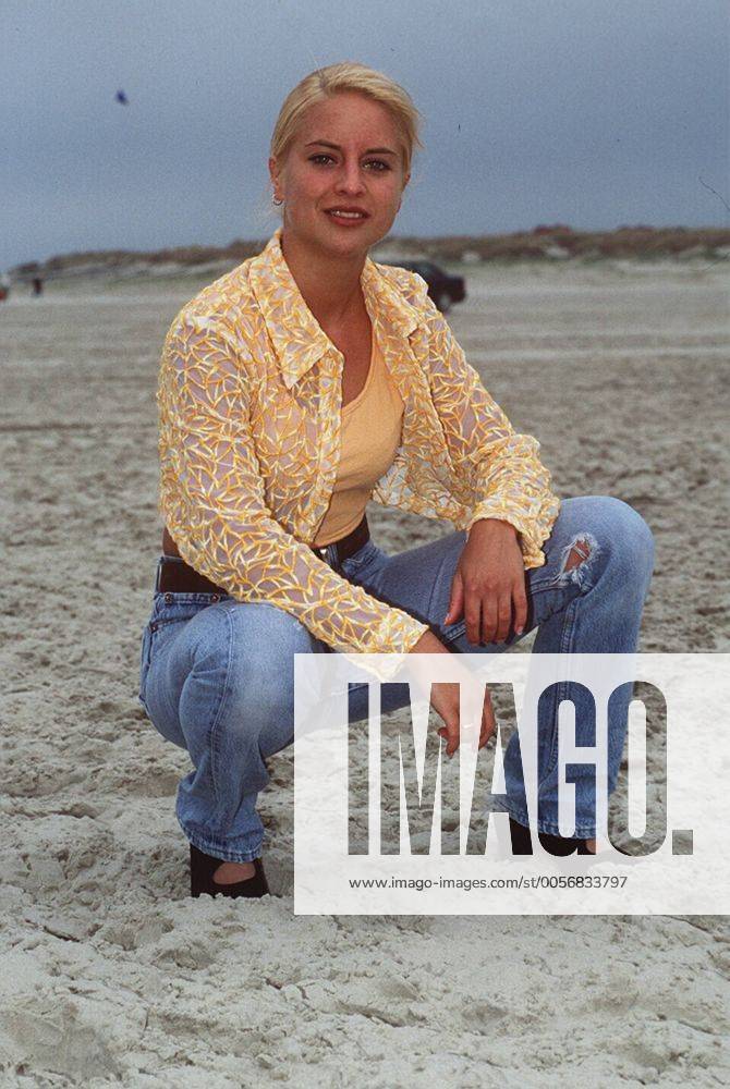 Katrin Weisser 05 96 her Schauspiel TV Fernsehen Frau blond leger Bluse ...