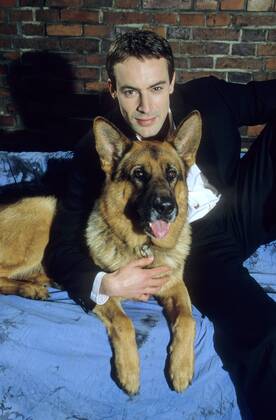 Kommissar Rex, SAT.1 Gedeon Burkhard mit Hund Rex 11 97 her TV Serie ...