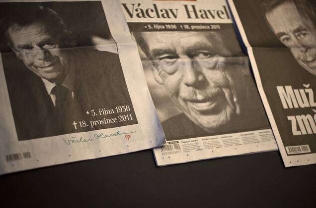 Detail of the front page of Czech daily newspaper Blesk informs about ...