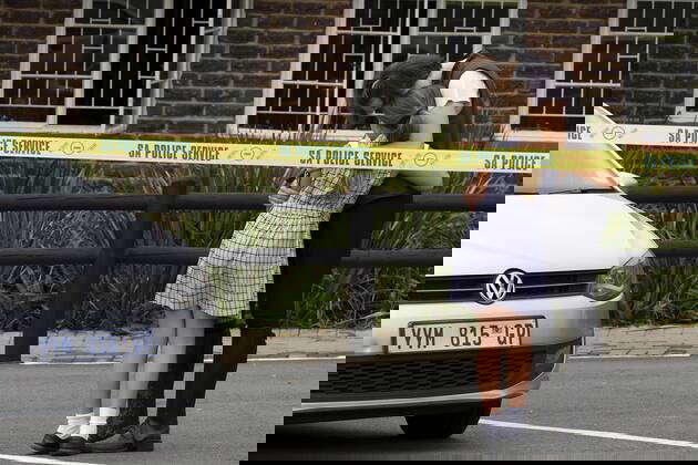 Shootout at Bryanston Parallel Medium School JOHANNESBURG, SOUTH AFRICA ? JANUARY 24: Police