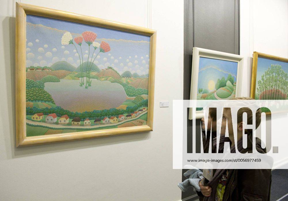 ZAGREB, Jan. 28, 2012 - A painting of Croatian naive artist Ivan ...