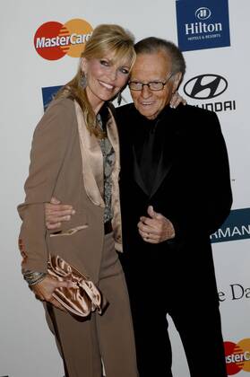 Larry King & wife Shawn Southwick 2012 PRE-GRAMMY PARTY GALA Beverly ...