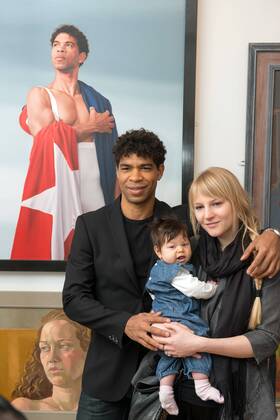 Ballet dancer Carlos Acosta with his fiancee Charlotte Holland and ...
