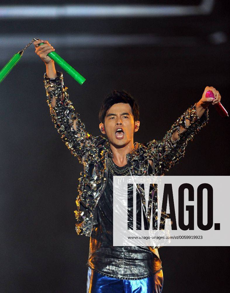 WUHAN, Taiwan singer Jay Chou performs during his concert in Wuhan ...