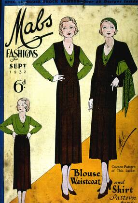 Front Cover of Mabs Fashion for September 1932 Mabs Fashion all with ...