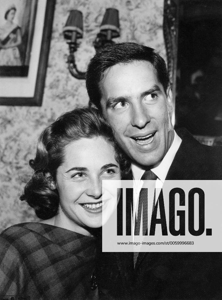 John Cassavetes and Virginia Maskell the stars of the film Our Virgin ...