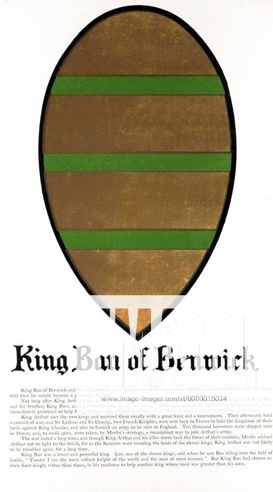 Knights of the Round Table King Ban of Benwick parent of Sir Lancelot ...