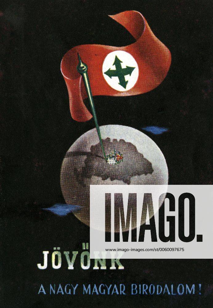 Arrow Cross (Hungarian Nazi Party) propaganda postcard from one of the ...