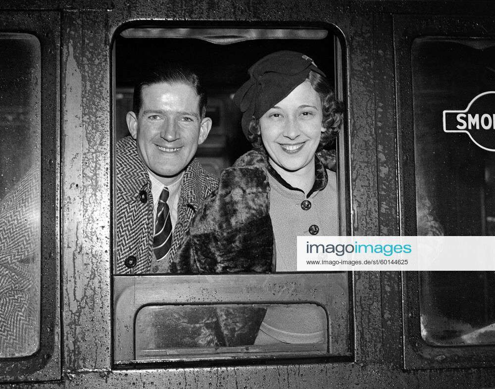 Ted Ray English Comedian and his wife, Sybil Stevens, dancer, leaving ...
