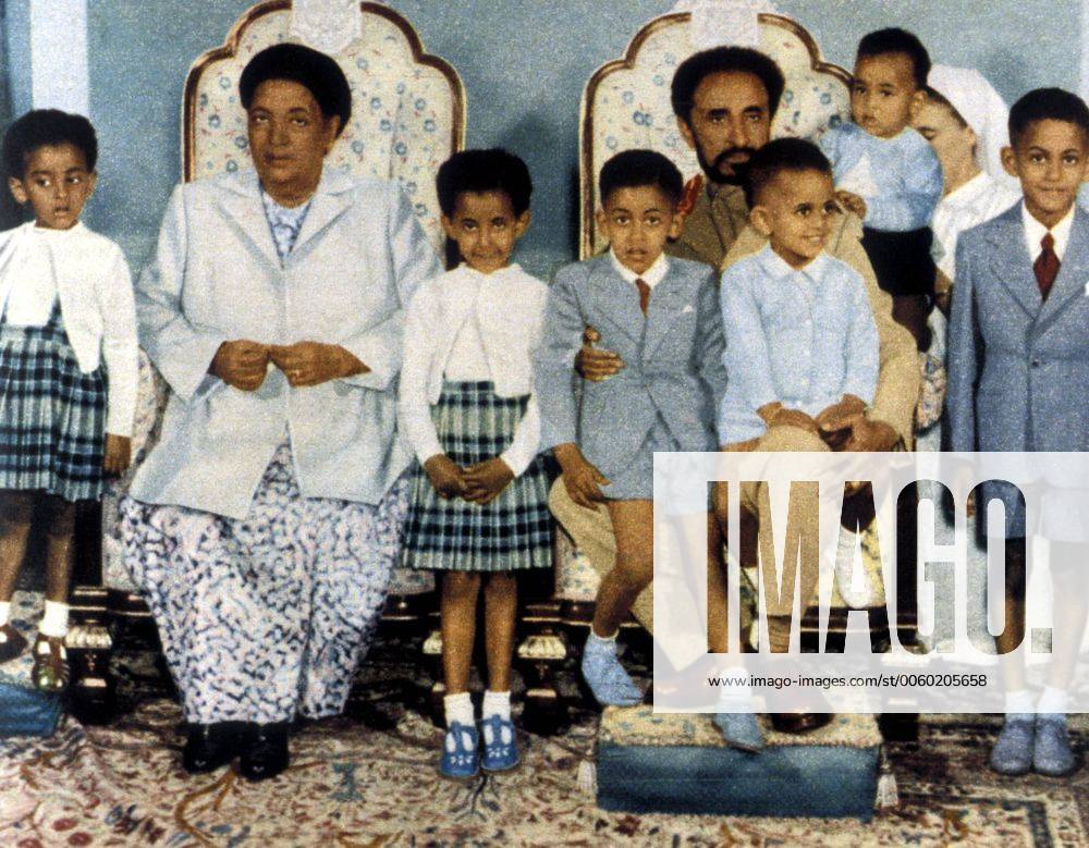 Imperial Majesty Haile Selassie, Ethiopia - with his family in 1954 ...