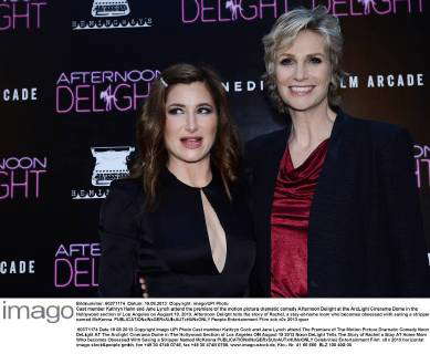 Cast member Kathryn Hahn and Jane Lynch attend the premiere of the ...