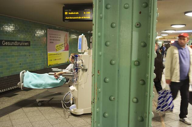 Michael Stapf, der seit acht Jahren auf eine Niere wartet, am Dienstag ...