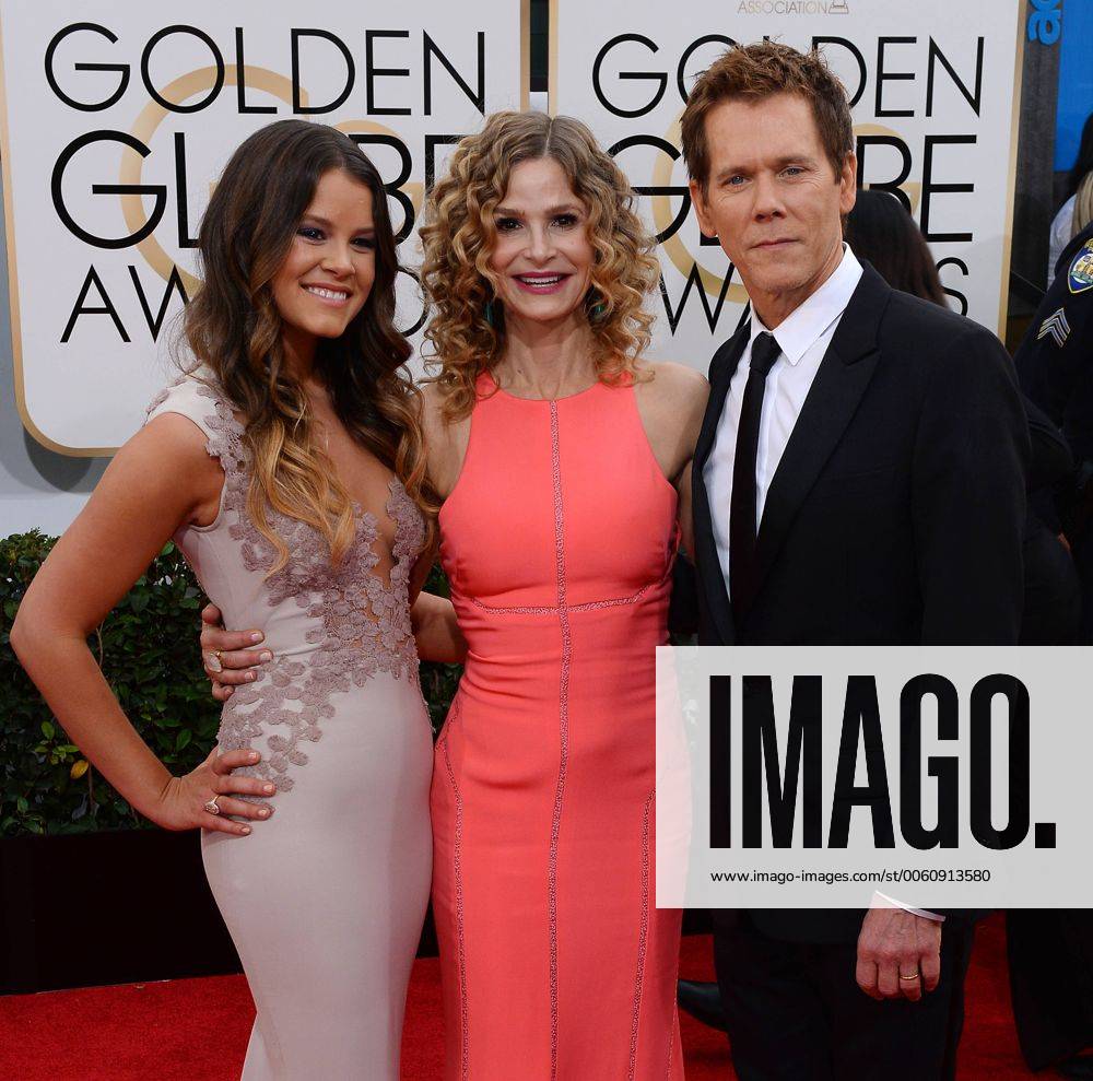 Miss Golden Globe Sosie Bacon, actress Kyra Sedgwick and actor Kevin ...