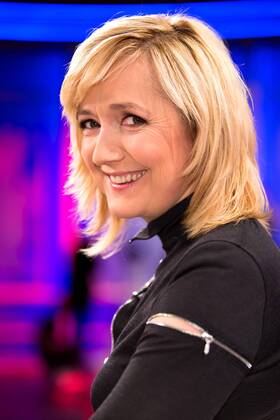 MDR - Riverboat. Moderatorin Anja Koebel anläßlich der MDR - Talkshow ...