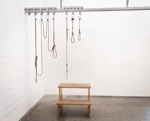 Execution room called Axe Room with at least 70 years old guillotine in ...