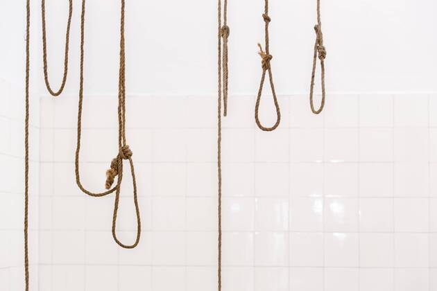 Execution room called Axe Room with at least 70 years old guillotine in ...