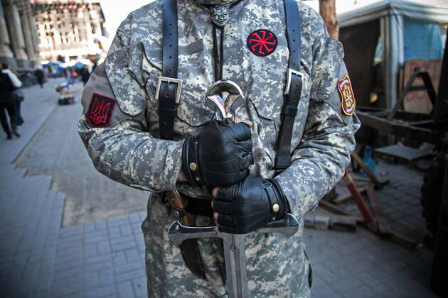 Right Sector extremists, Kiev, Ukraine UKRAINE, 04.2014, Kiew ...