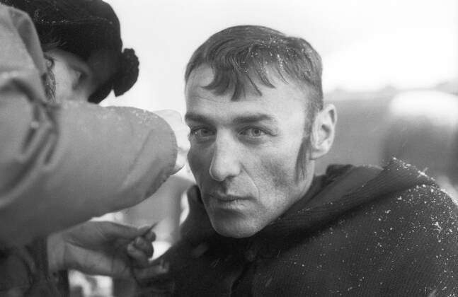 Werner Stocker bei Dreh- arbeiten zu Highlander 11 92 mapo Werner ...