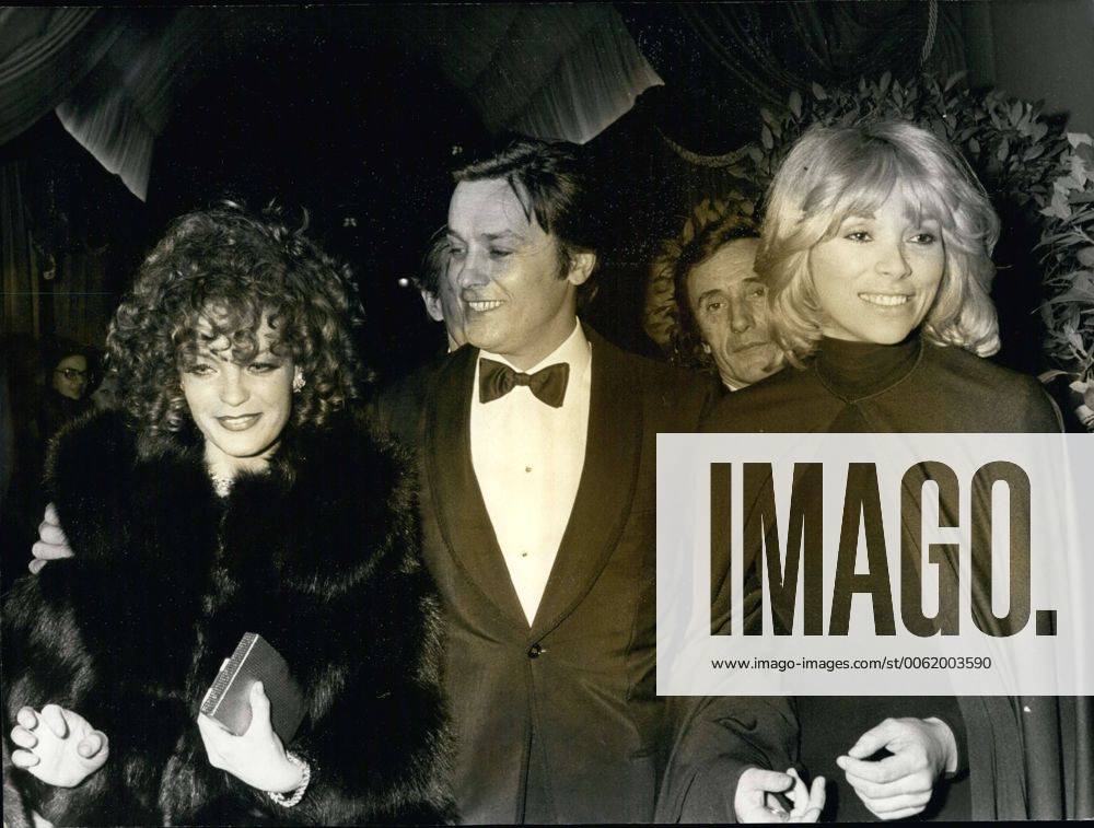Dec. 13, 1973 - Romy, Alain Delon, and Mireille Darc in Lido