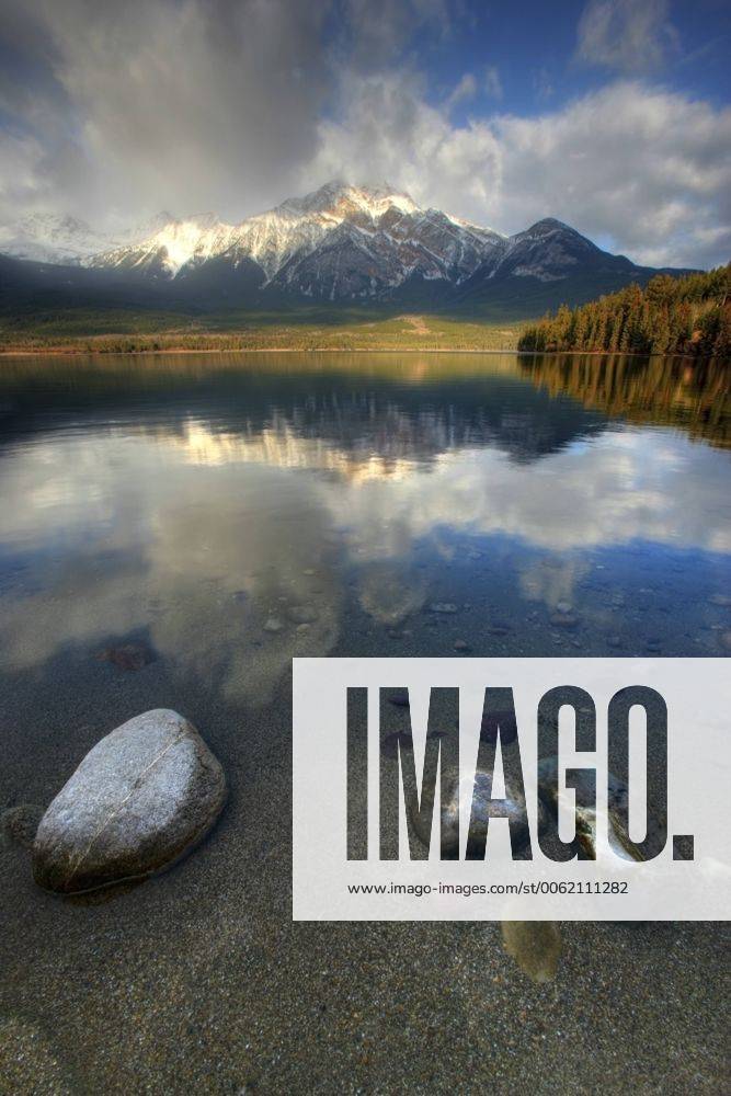 Sunrise over Pyramid Lake, Jasper National Park, Alberta, Canada