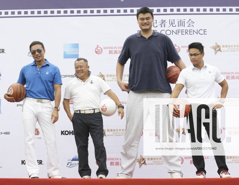 Retired Chinese basketball star Yao Ming, tallest, and Hong Kong actor ...