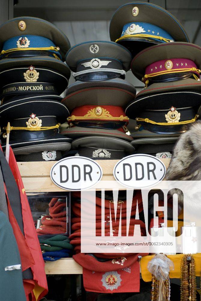 Germany, Checkpoint Charlie, DDR souvenirs, close up