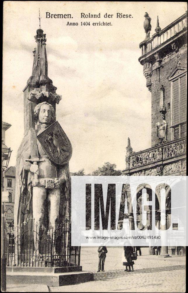 Bremen, Statue Roland der Riese am Rathaus !AUFNAHMEDATUM