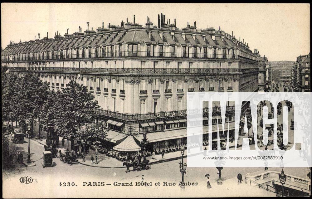 Paris, Blick auf das Grand Hotel an der Rue Auber !AUFNAHMEDATUM