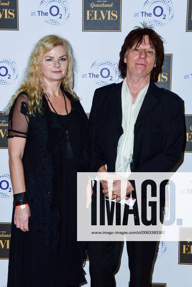 English guitarist Jeff Beck and his wife, Sandra Cash attending the ...