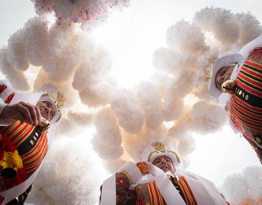 - BINCHE, BELGIUM: Illustration picture shows the mask of Les Gilles de ...