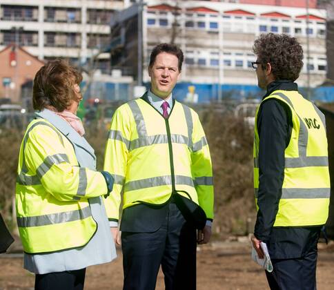 . 31 03 2015. Watford, United Kingdom. Nick Clegg, Dorothy Thornhill ...