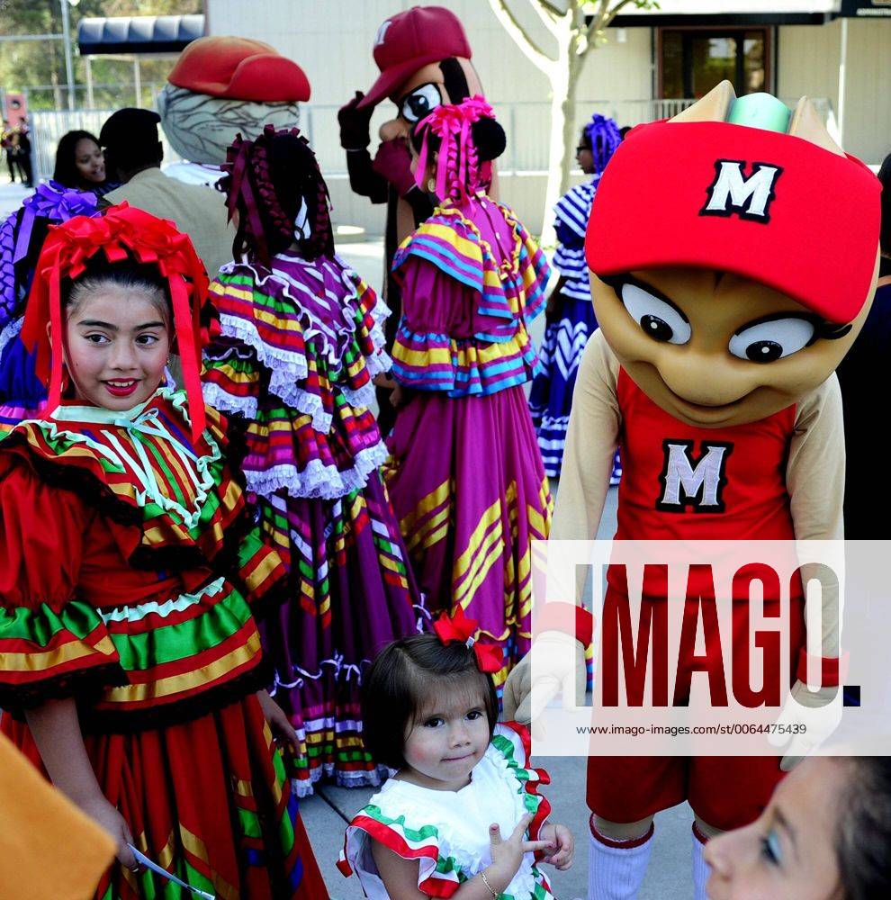 California, U.S. - Modesto Nuts mascot Shelley the Pistachio hangs out ...