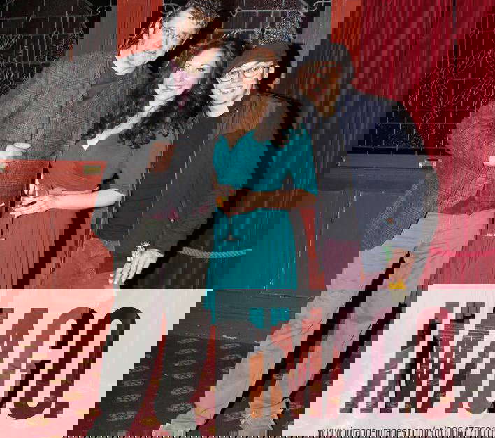 English actors Joe Pasquale and Joe Tracini and British actress, Sarah ...