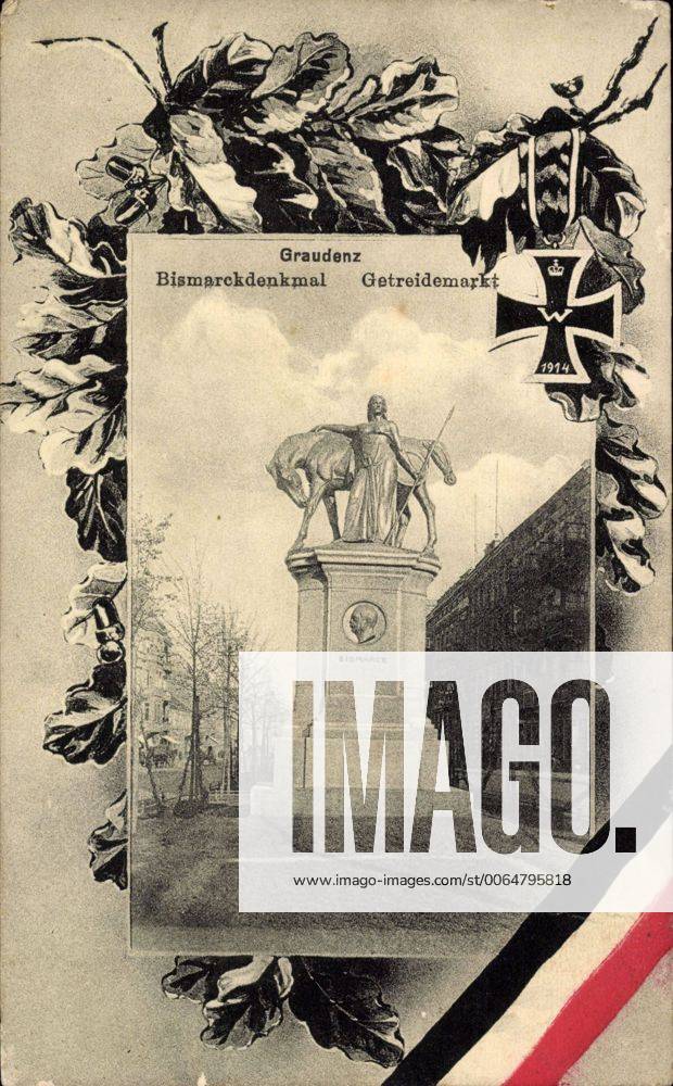 Graudenz Westpreußen, Blick auf das Bismarckdenkmal