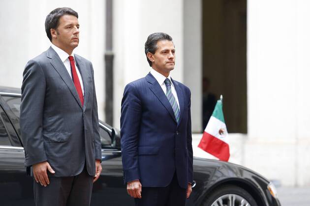Matteo Renzi, Enrique Pena Nieto Roma 15-06-2015 Palazzo Chigi. Italian ...