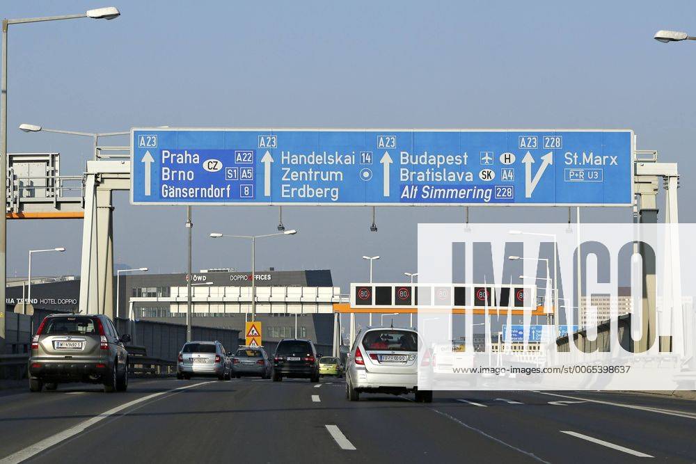 Verkehr auf der A23 Südosttangente Wien, Österreich