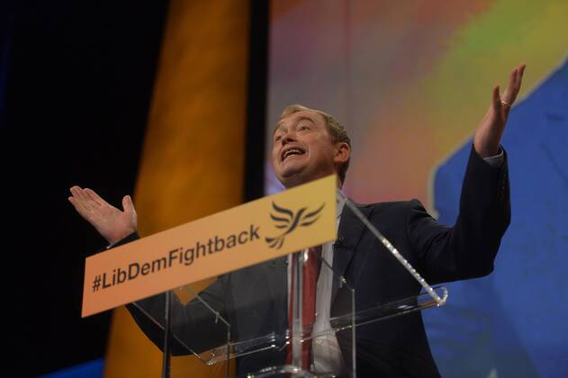 . 23 09 2015. Bournemouth, United Kingdom. Leader of the Lib Dems Tim ...